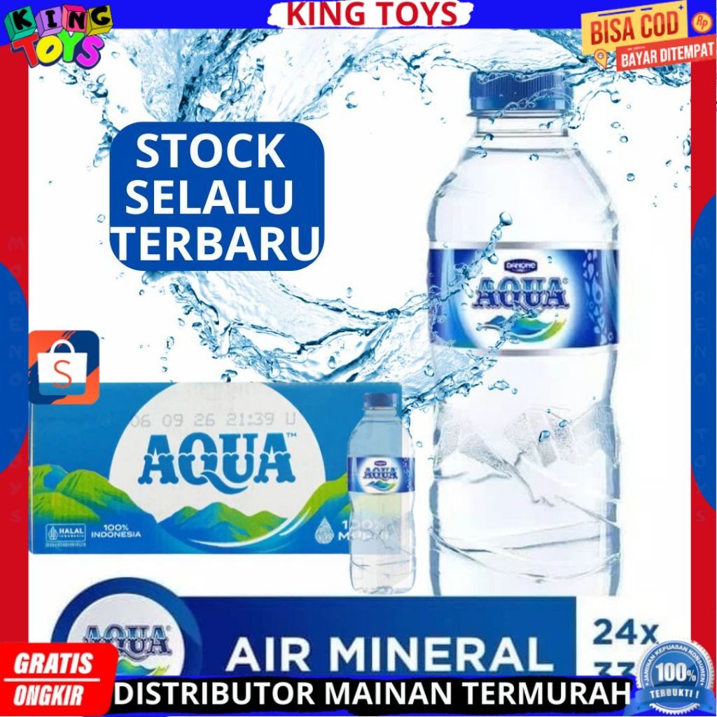 Jual Air Minerale AQUA Botol 330 ML / Isi 24 Botol Per DUS PER KARTON TERMURAH | Shopee Indonesia
