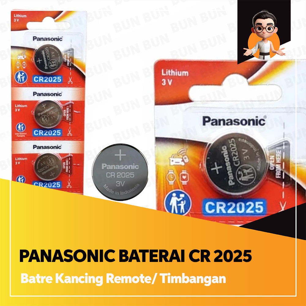 Jual Panasonic Baterai Remot CR 2025 - Batre Kancing Remote Mobil ...