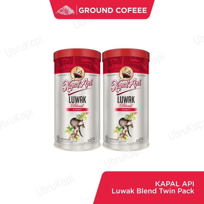 Jual KAPAL API LUWAK BLEND BUBUK TIN 200G TWIN PACK | Shopee Indonesia