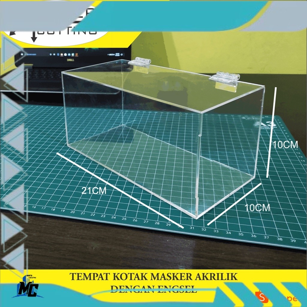 Jual TEMPAT BOX KOTAK MASKER AKRILIK ENGSEL KOTAK SERBAGUNA AKRILIK ...