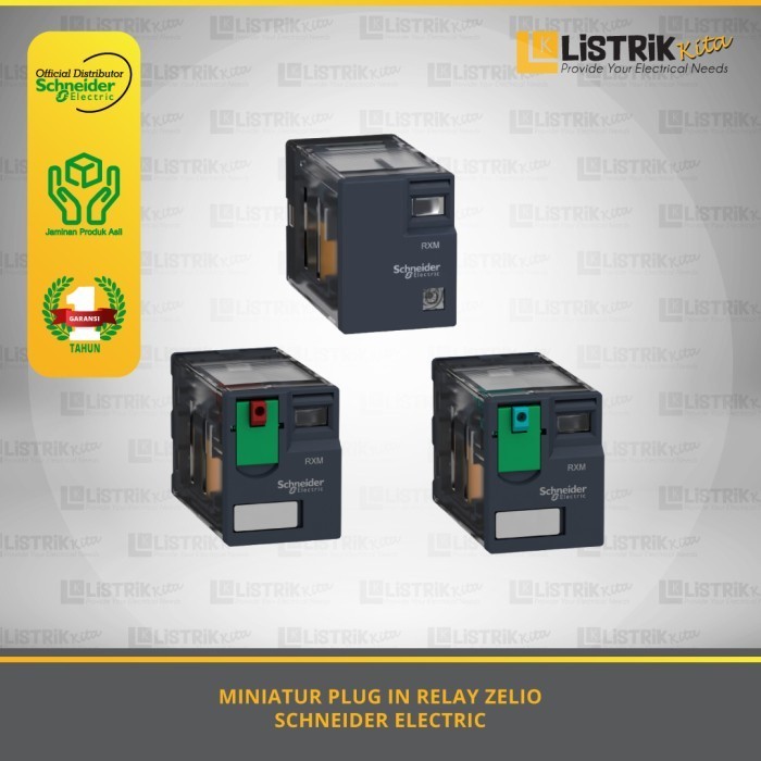 Jual MINIATURE PLUG IN RELAY ZELIO SCHNEIDER ELECTRIC RXM 4C/O 14 Pin 6A LED - RXM4AB2 ...