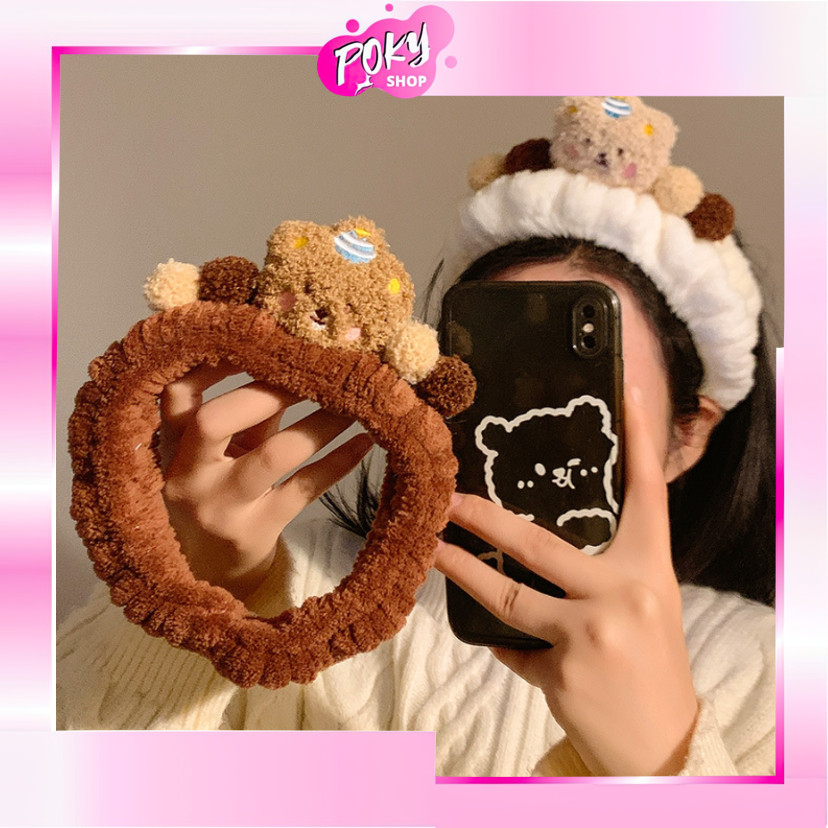 Jual POKY - F6542 Headband Bulu Panda & Beruang / Bando Cuci Muka Imut ...