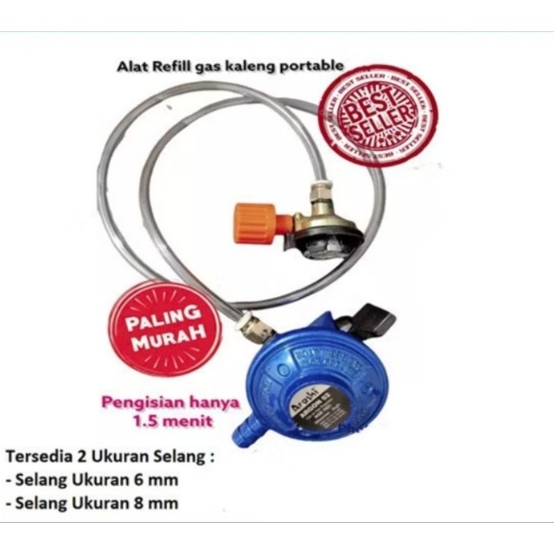 Jual Alat Refill Isi Ulang Gas Kaleng Portable Full set | Shopee Indonesia