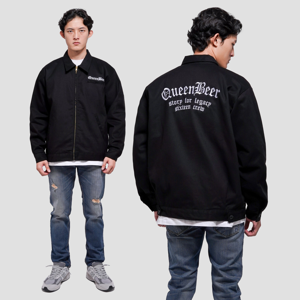 Jual Queenbeer - Work Jacket Woorkie Black | Shopee Indonesia