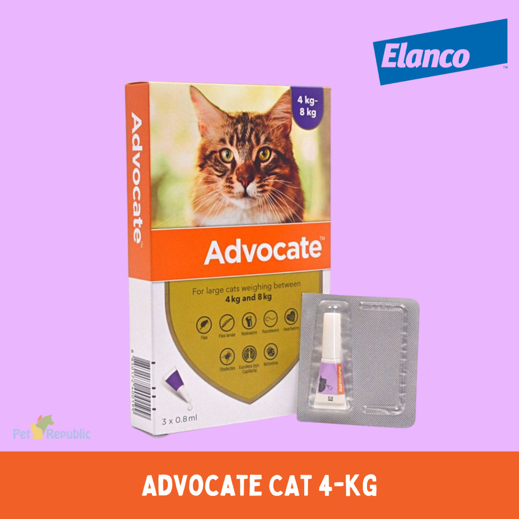 Jual ELANCO Obat Kutu Kucing ADVOCATE For Large Cat 4-8kg (1pcs) | Shopee Indonesia