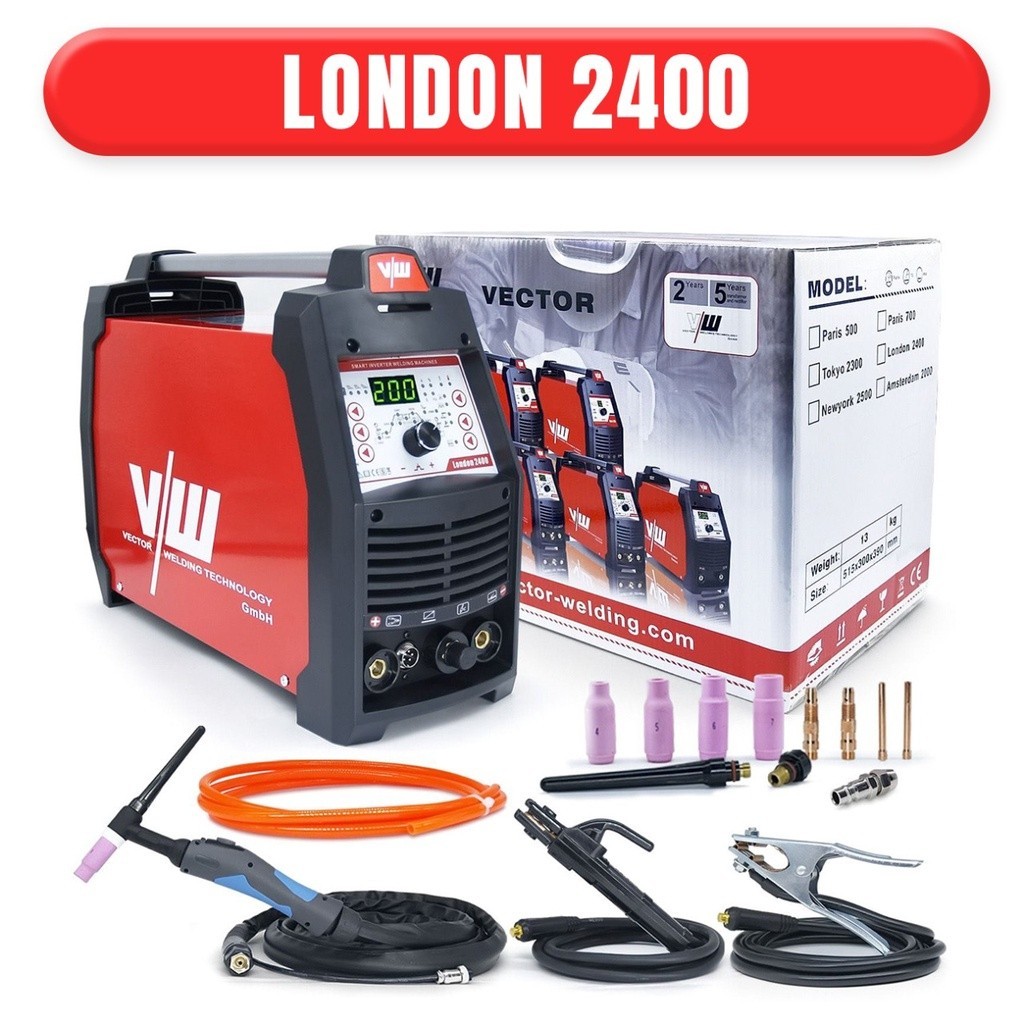 Jual Mesin Las TIG AC / DC Pulse + MMA 200A merk VW Red London 2400 | Shopee Indonesia