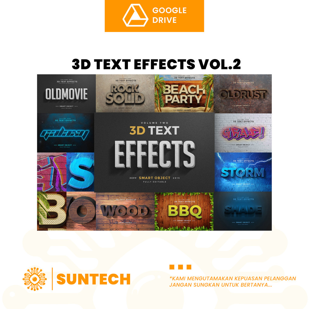 Jual 3D TEXT EFFECT VOL.2 | PHOTOSHOP | Shopee Indonesia