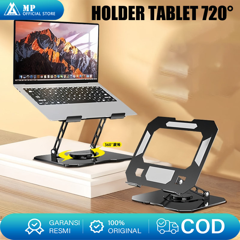 Jual Holder Tablet / Laptop Stand Holder Tablet 360 Rotasi Full Metal S115 Holder Meja Ukuran ...