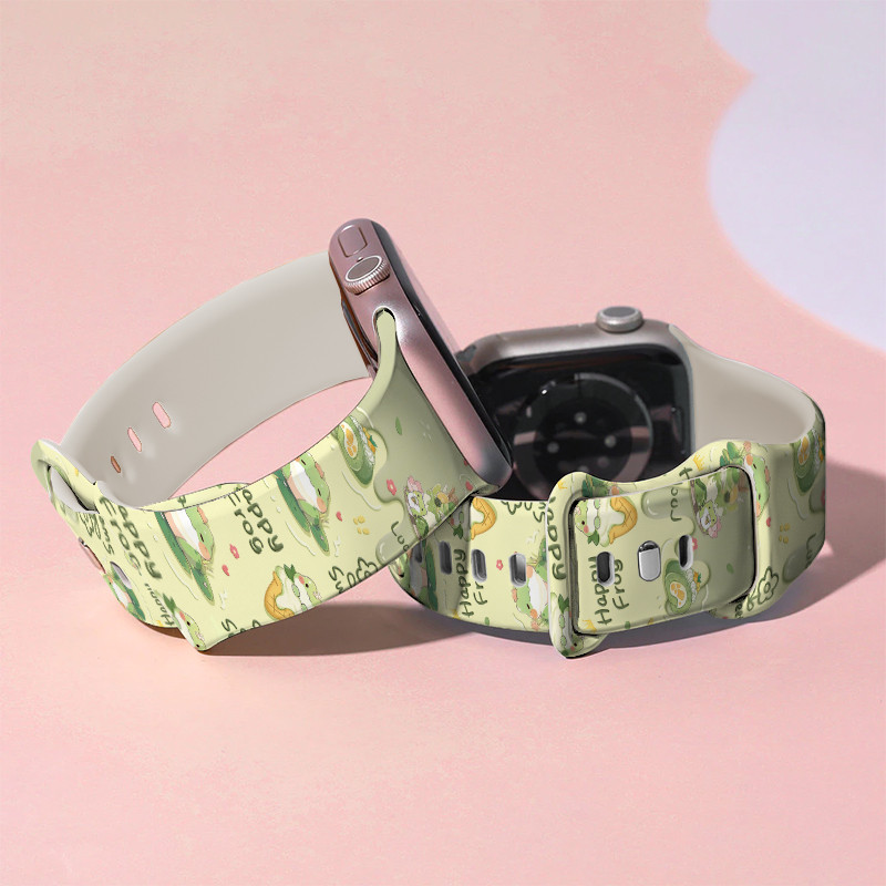 Jual Tali Strap Gelang Soft Silikon Katak kartun mode Untuk Xiaomi smart band 8 smart band 9 ...