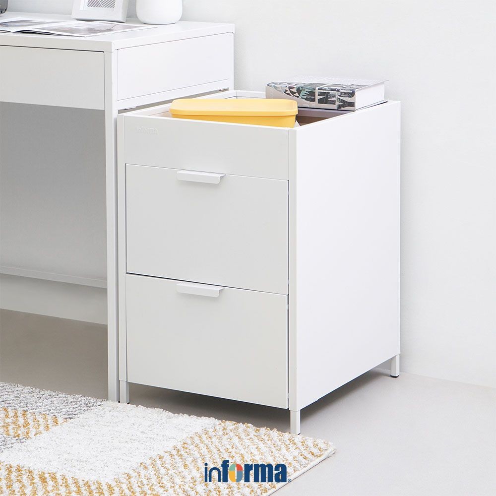 Jual Informa Ginny Laci Kantor Metal 2 Tingkat - Putih Laci Kabinet ...