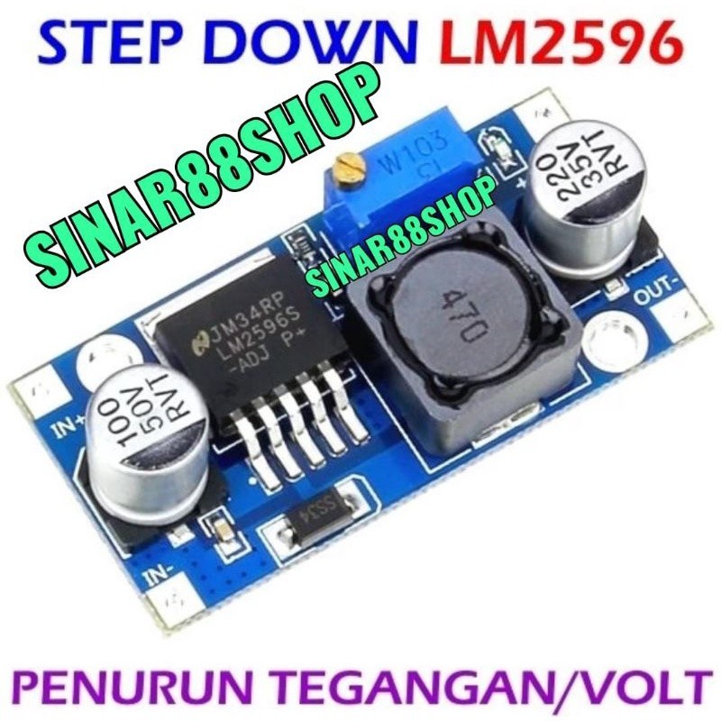 Jual LM2596 ADJUSTABLE 3A DC TO DC STEP DOWN MODULE PENURUNAN TEGANGAN DC BUCK LM 2596 | Shopee ...