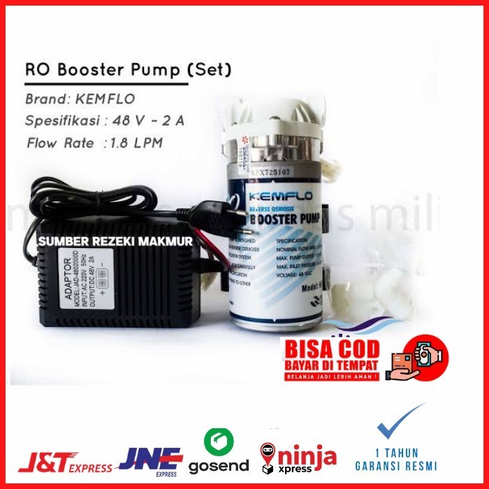 Jual Pompa Booster Ro Kemplo 48V+Adaptor 2A Booster Pump Reverse ...
