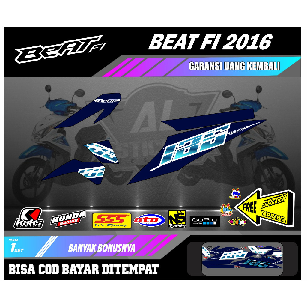 Jual Striping Stiker Sticker Beat Fi Striping Beat Street 2016 2017 ...