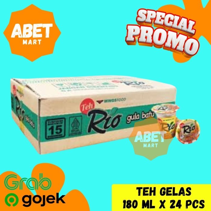 Jual Teh Rio 180Ml 1 Dus Isi 24 Pcs - 180 Ml Pak Melati Gelas Cup ...