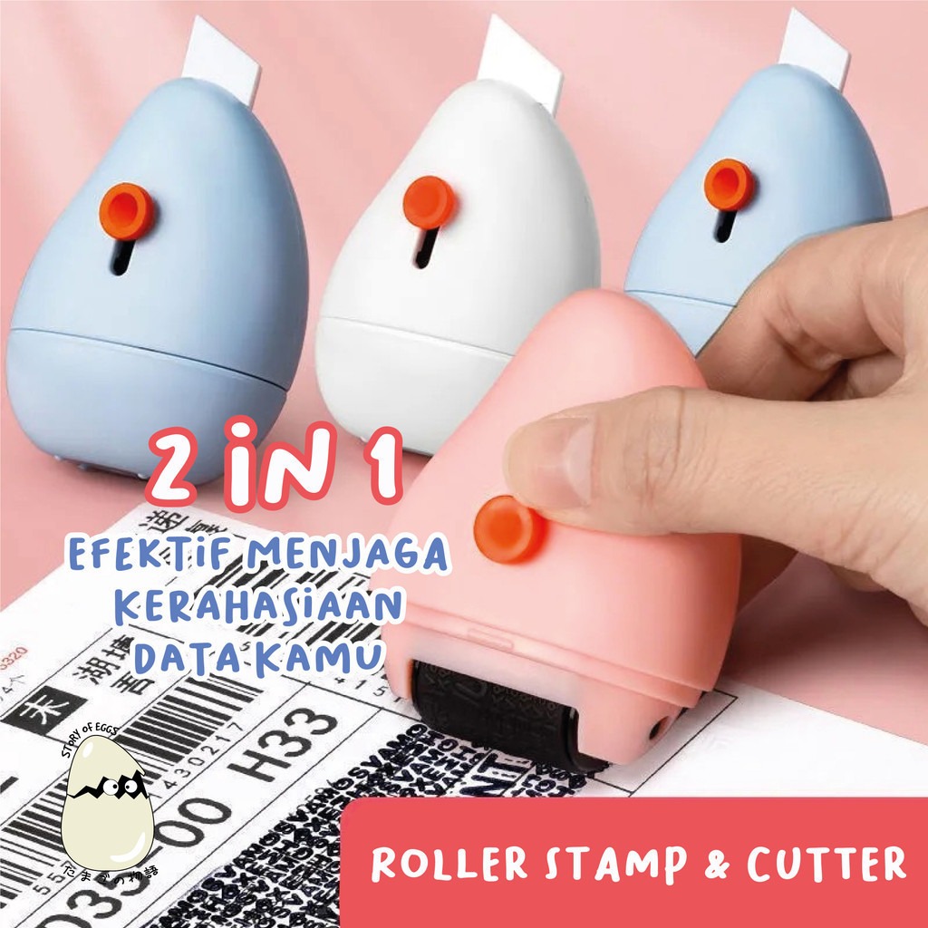 Jual Roller Stamp 2 in 1 Stempel Pelindung Rahasia Melindungi resi ...