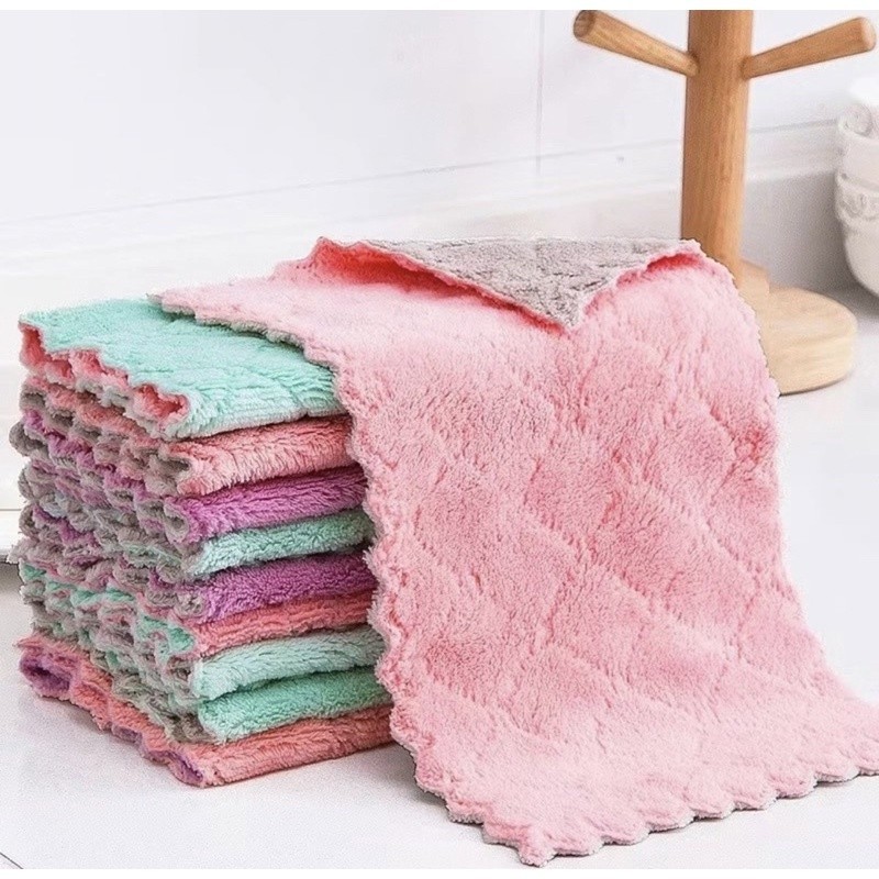 Jual Lap Kain Kecil Microfiber Lab Piring Kaca Bersih Dapur Piring Meja ...