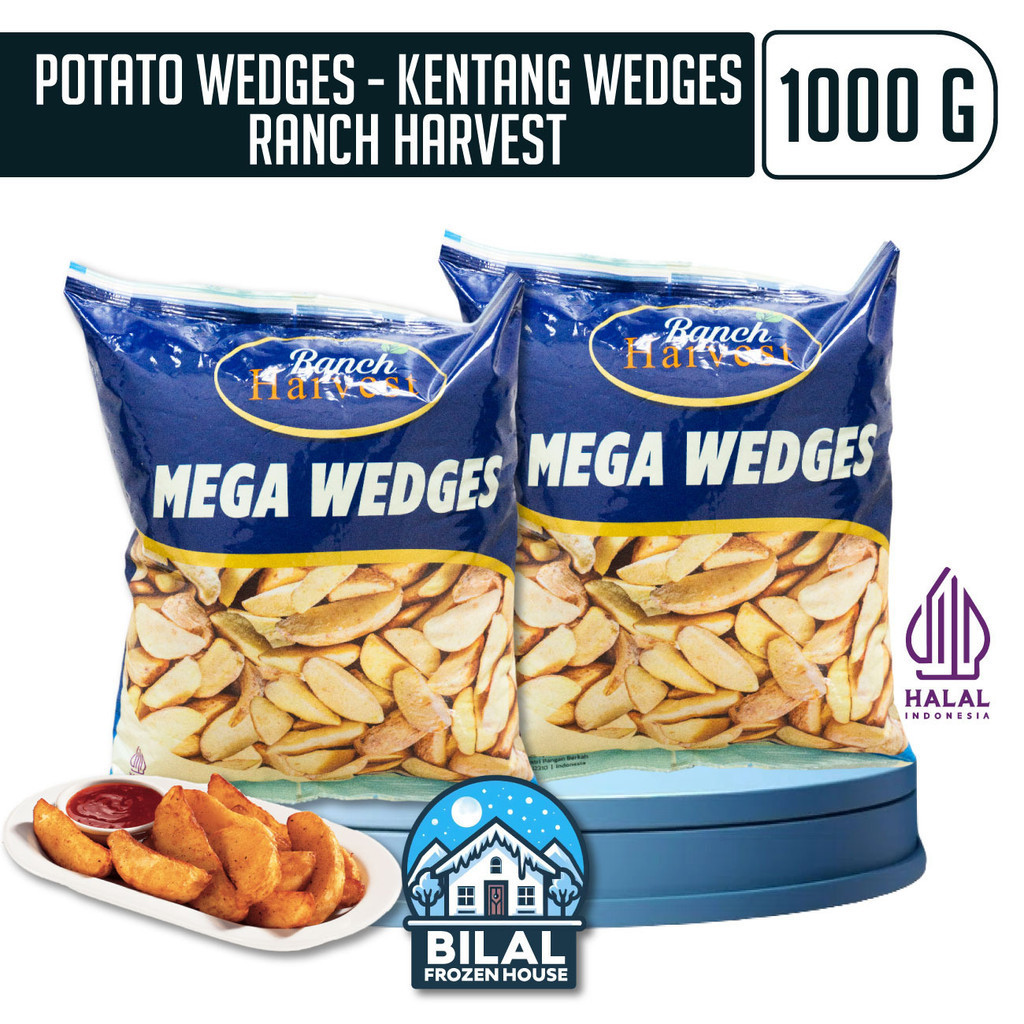 Jual Ranch Harvest Mega Wedges 1kg - Kentang Wedges - Kentang 1kg ...