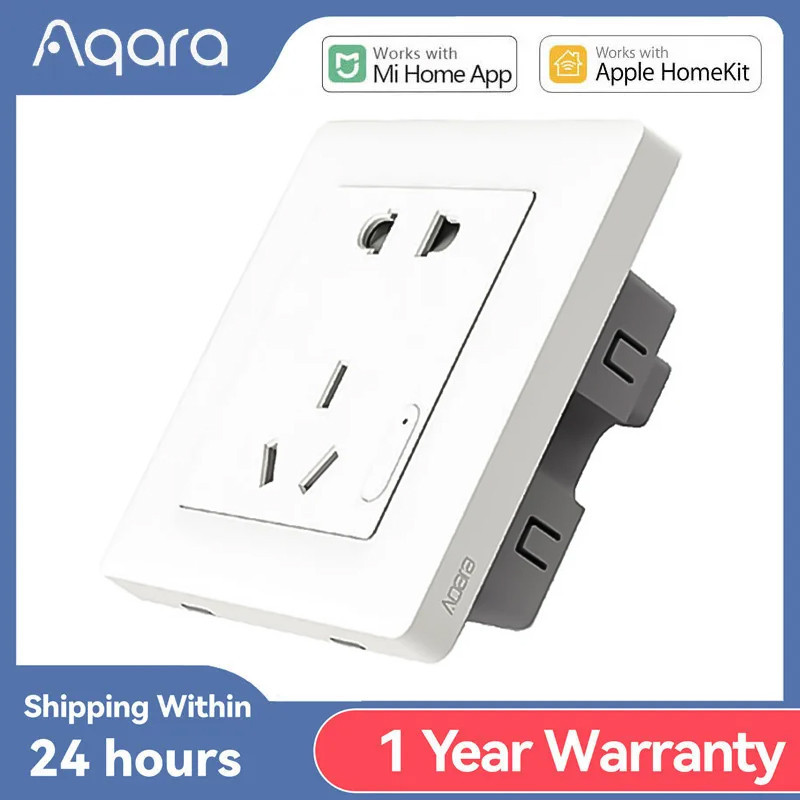 Jual Aqara Smart Wall Socket Plug Time Switch Zigbee Gateway Hub Remote Control Function Safety ...
