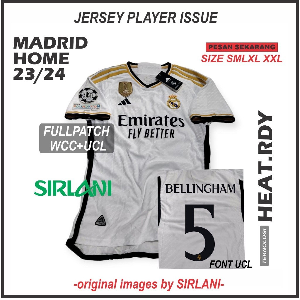 Jual JERSEY REAL MADRID HOME PLAYER ISSUE 23 24 TOP MADRID HOME PLAYER ISSUE 2023 2024 | Shopee ...