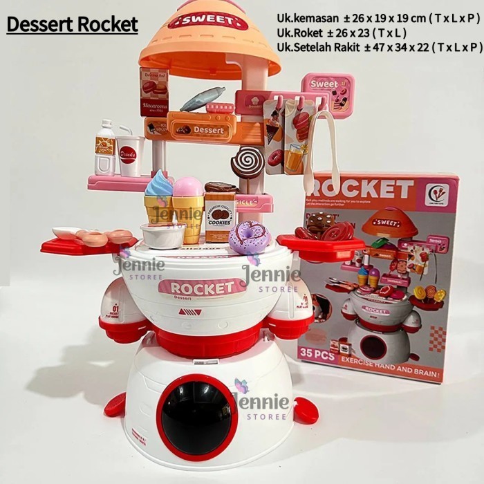 Jual ( Jenniestoree ) Mainan Dessert Set Rocket / Mainan Masak Masakan ...