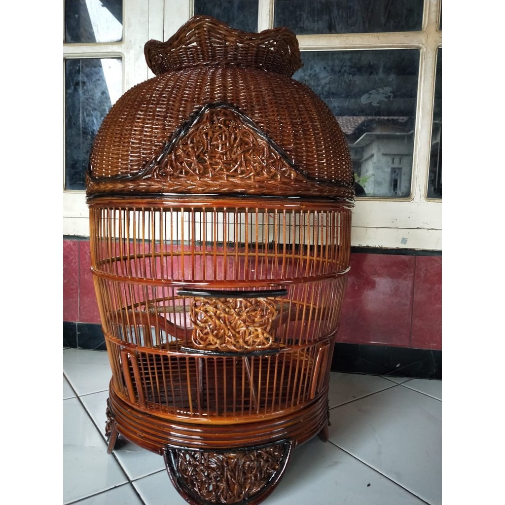 Jual Sangkar Perkutut Anyaman Rotan / Semi Ruwet / Ruwet full Finishing ...