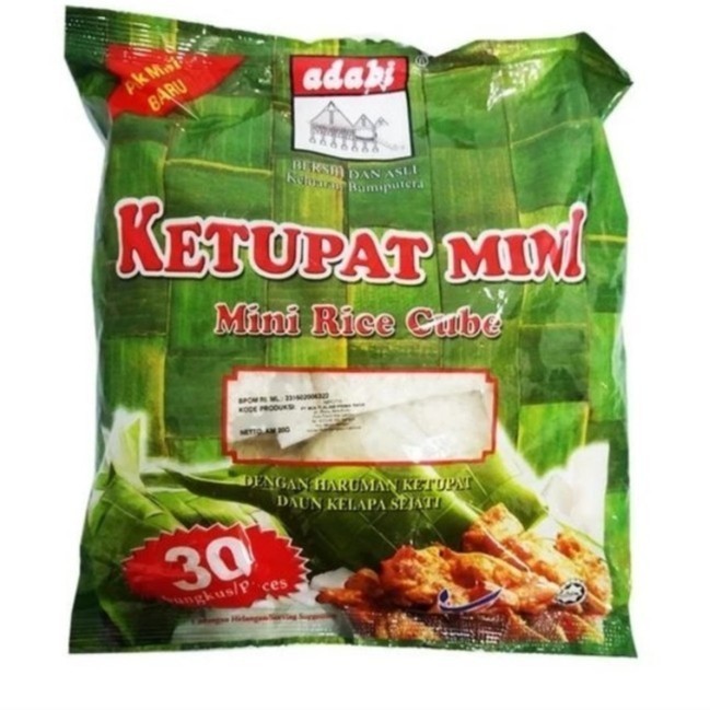 Jual Adabi Ketupat Mini Rice Cube 600 gr isi 30 Pcs Lontong Instant ...