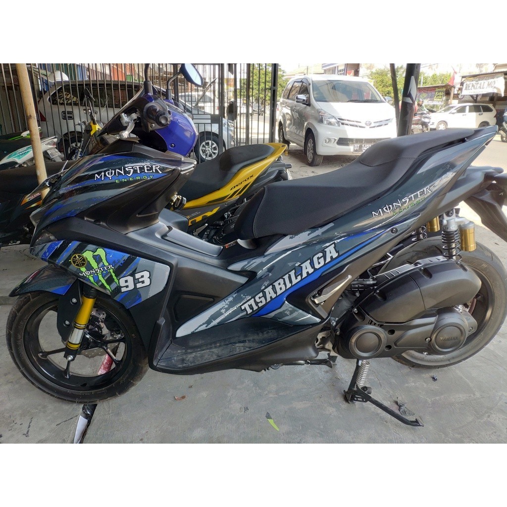 Jual Stiker Aerox 155 Decal Full Body Aerox 155 Premium Blue Monster ...