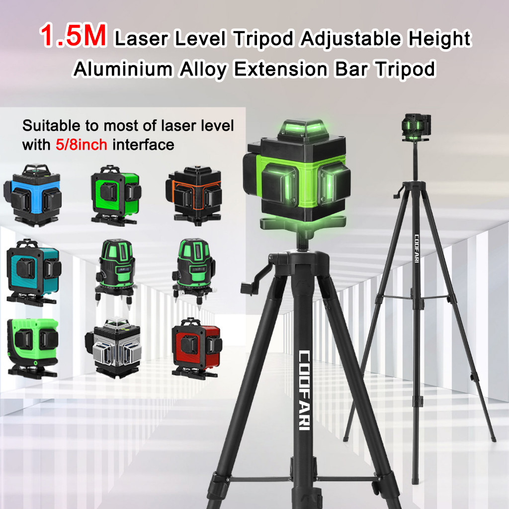 Jual Tripod Laser Level Aluminium 1Meter 1.2Meter 1.5 Meter Stand Laser ...