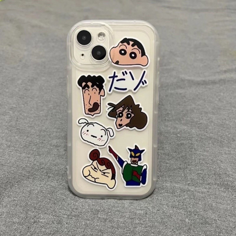 Jual Crayon Shin-chan dan keluarganya transparan soft Case iPhone 17 ...