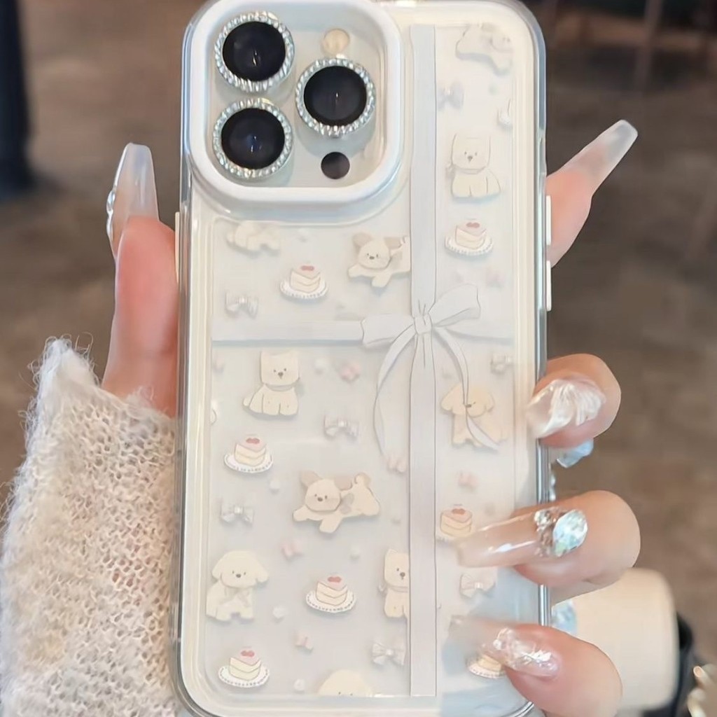 Jual Hadiah anak anjing transparan soft case hp Iphone 16E 16 PRO MaX ...