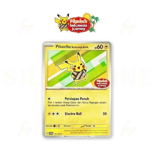 Jual Pokemon TCG Single Card Pikachu's Indonesia Journey Pikachu Berkemeja Batik | Shopee Indonesia