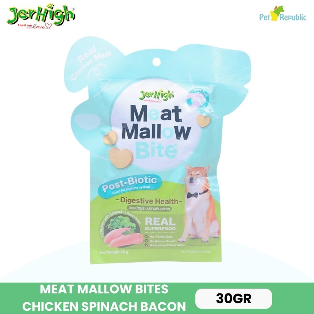 Jual JERHIGH Snack Anjing Meat Mallow Chicken Spinach 30g | Shopee ...