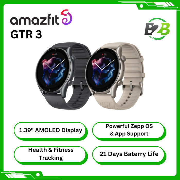 Jual Amazfit GTR 3 Smart Watch 1.39 inch AMOLED Display GPS 150 Sport ...