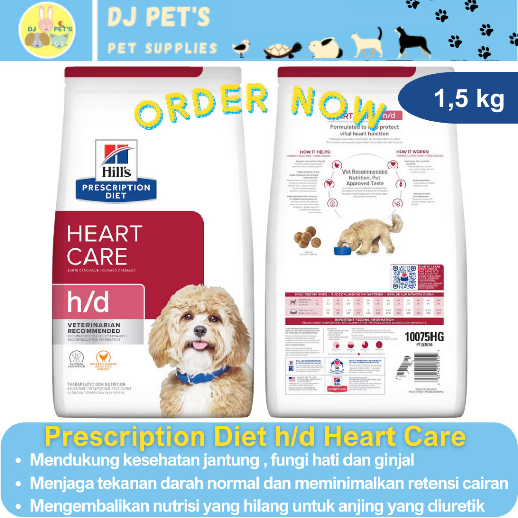 Jual Hill's Science Diet Prescription Dog h/d Heart Care 1,5 kg Makanan ...