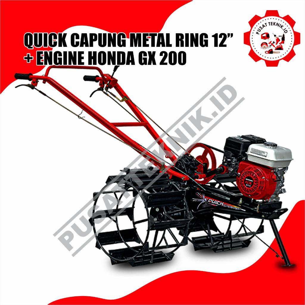Jual MESIN TRAKTOR QUICK CAPUNG METAL 12" + Mesin Engine Honda GX 200 ...