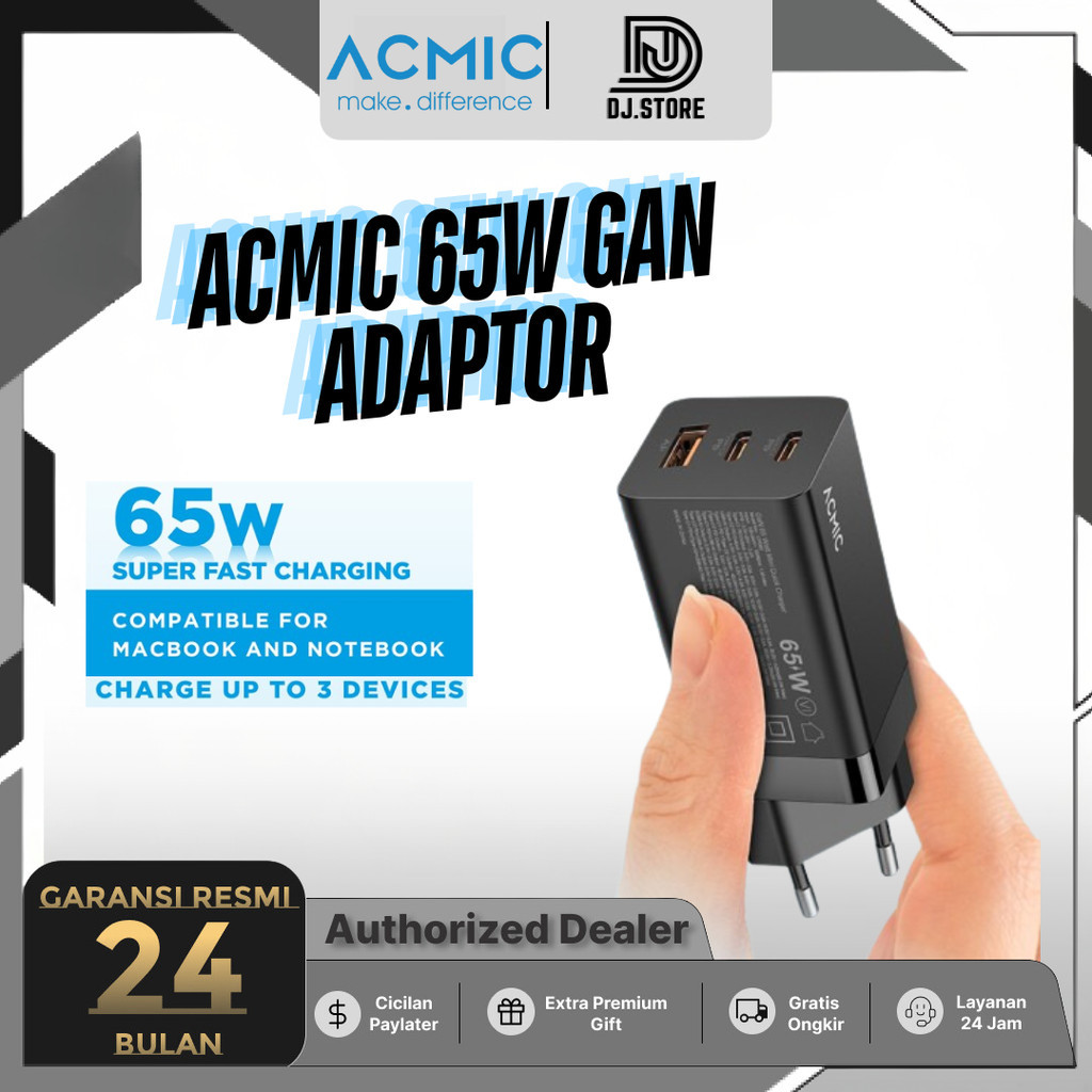 Jual ACMIC CPD65 GaN Type C 65W Kepala Charger Super Fast Charging ...