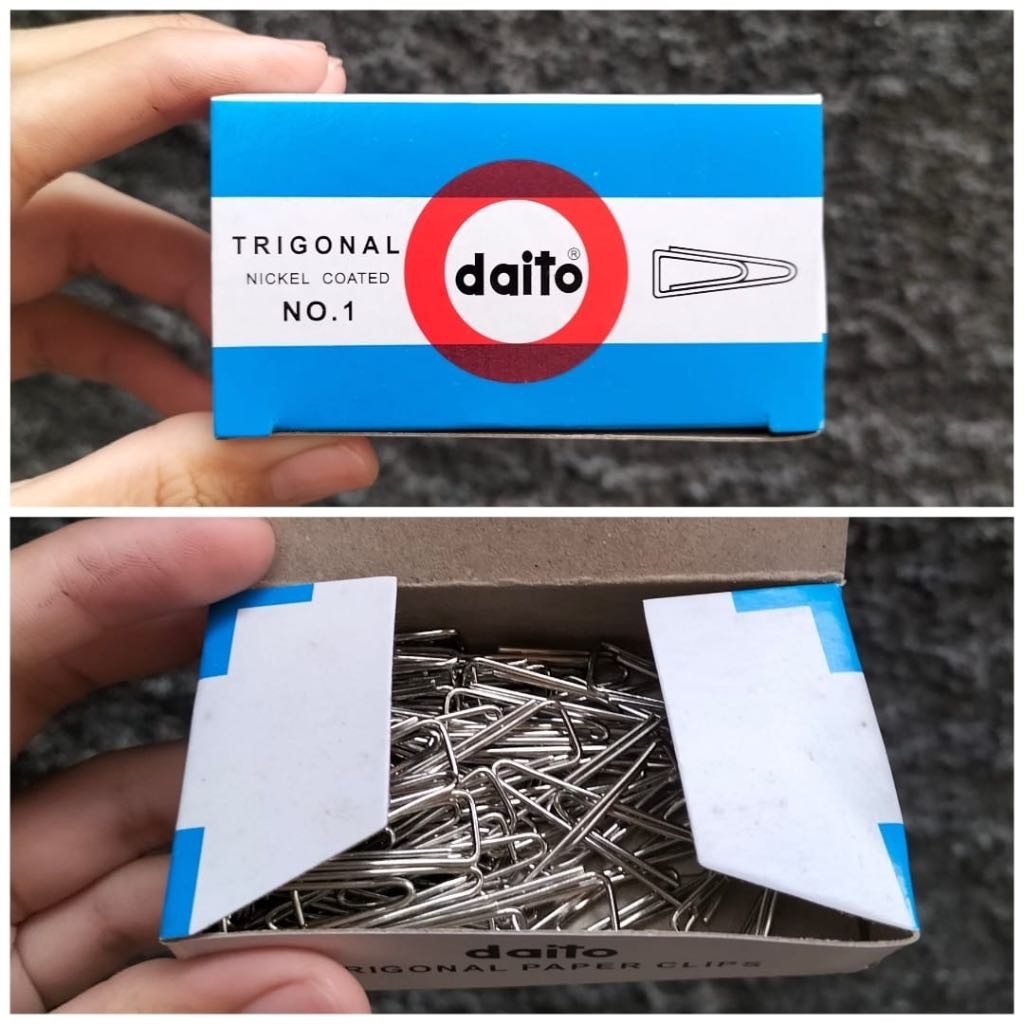 Jual [KOTAK DALAM] Paper clip/ trigonal clip/ penjepit kertas DAITO no ...
