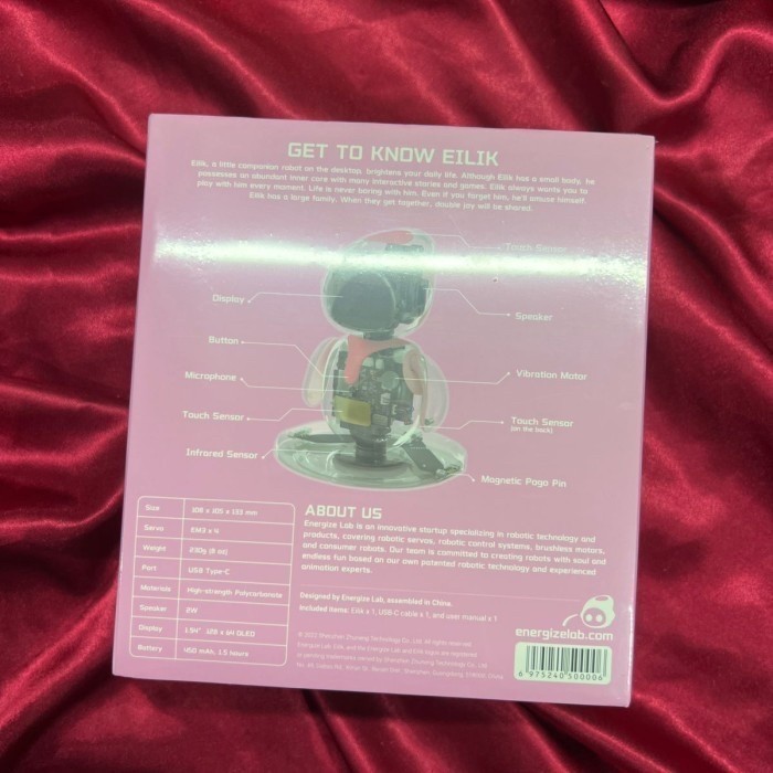 Jual Eilik robot a little companion bot with endless fun -pink | Shopee ...