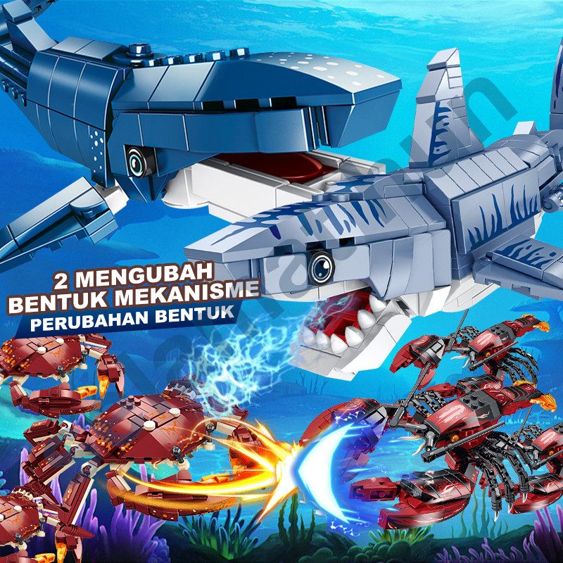 Jual Toys Mainan Balok Anak DIY Susun Balok Mainan Model Hewan Blok ...