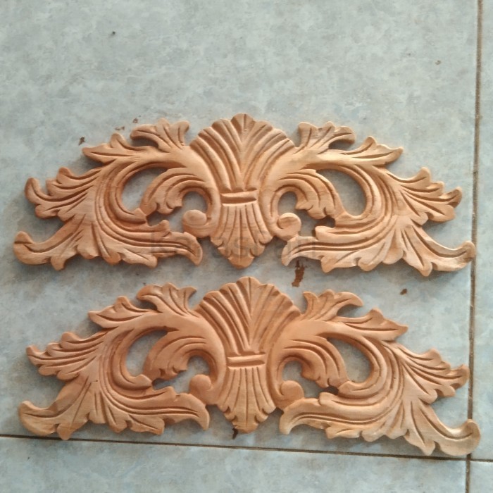 Jual Ukiran Tempel Ornamen Kayu Mahoni Tipe D1 KP345 | Shopee Indonesia
