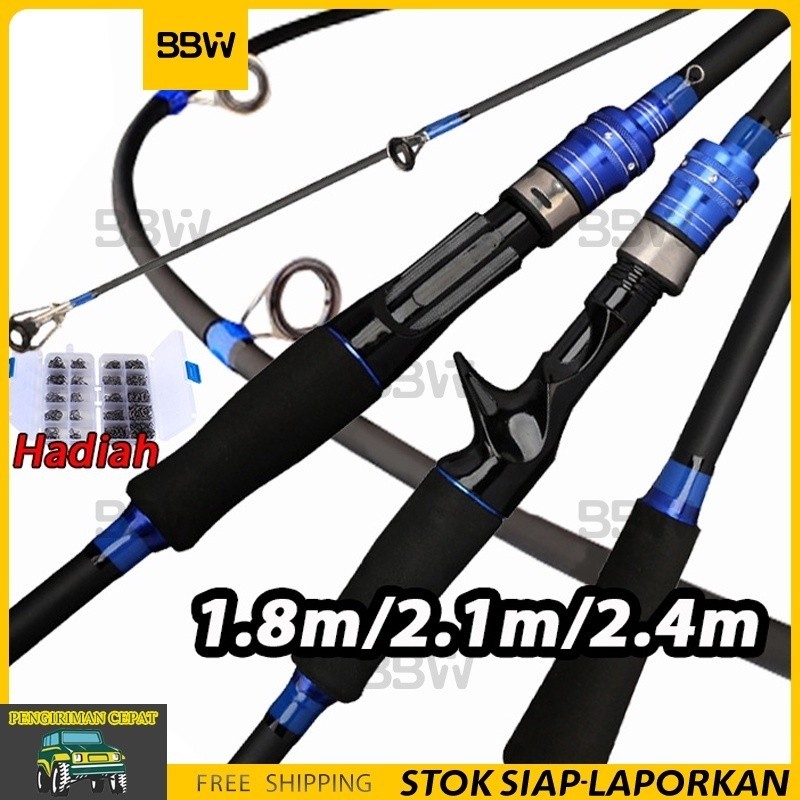 Jual Joran Pancing 1.65m/1.8m/2.1m/2.4m Fishing Rod Carbon Fiber Joran Pancing Spinning Fishing ...