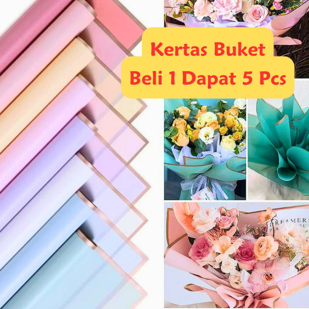 Jual 5 PCS Kertas Buket Cellophane Buket Bunga Flower Wrapping Paper ...