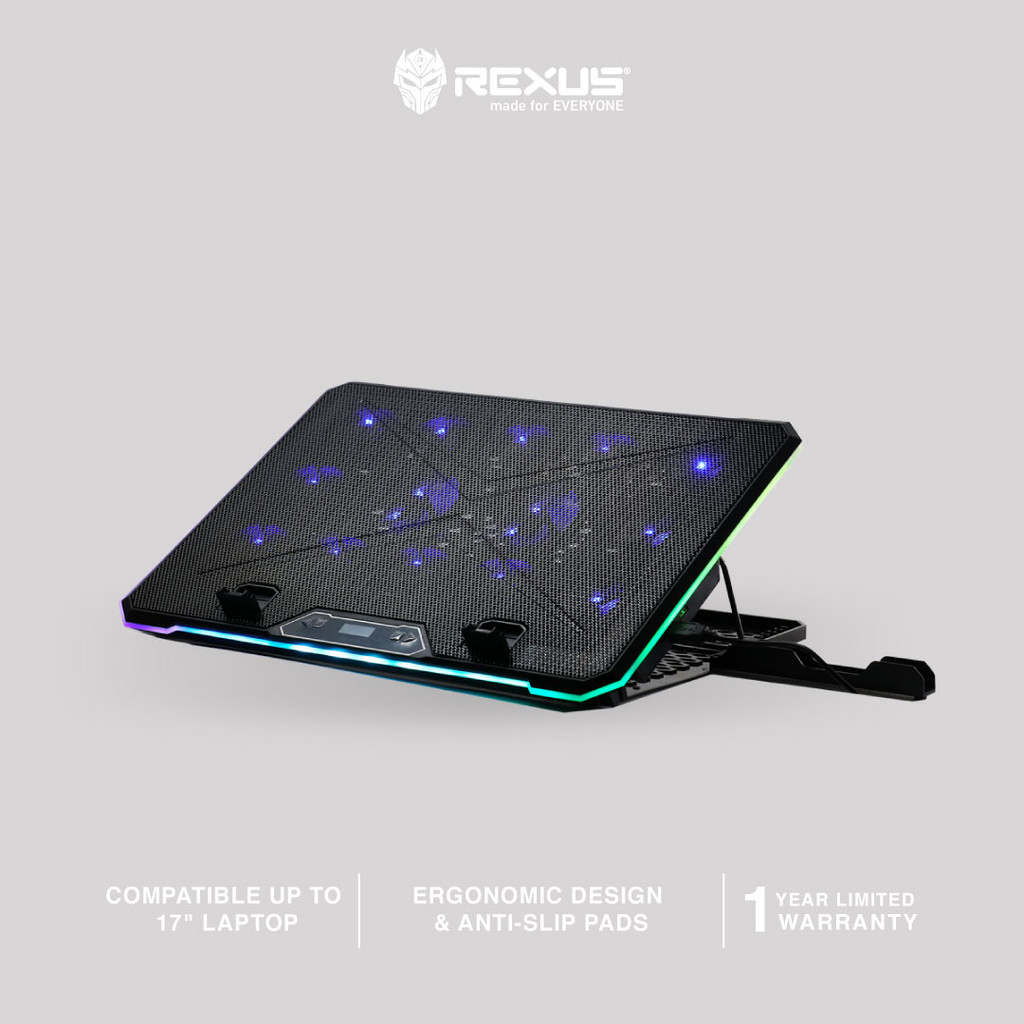 Jual Rexus B165 Cooling Pad Breeze Laptop High Speed Fan RGB | Shopee ...