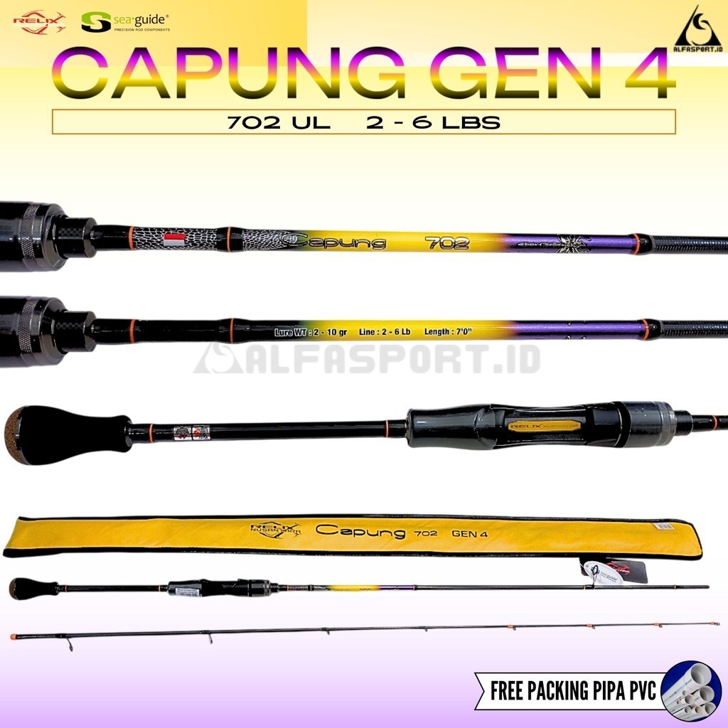 Jual AlfaSport.Id Joran Pancing Capung 702 UL SE Gen 4 New 2-6lb spinning Relix Nusantara Free ...