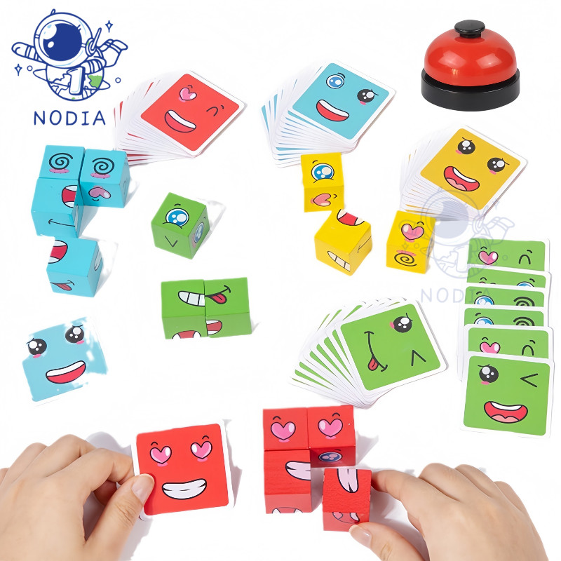 Jual NODIA Mainan Puzzle Magic Cube Face Kubus Wajah Game Edukasi ...