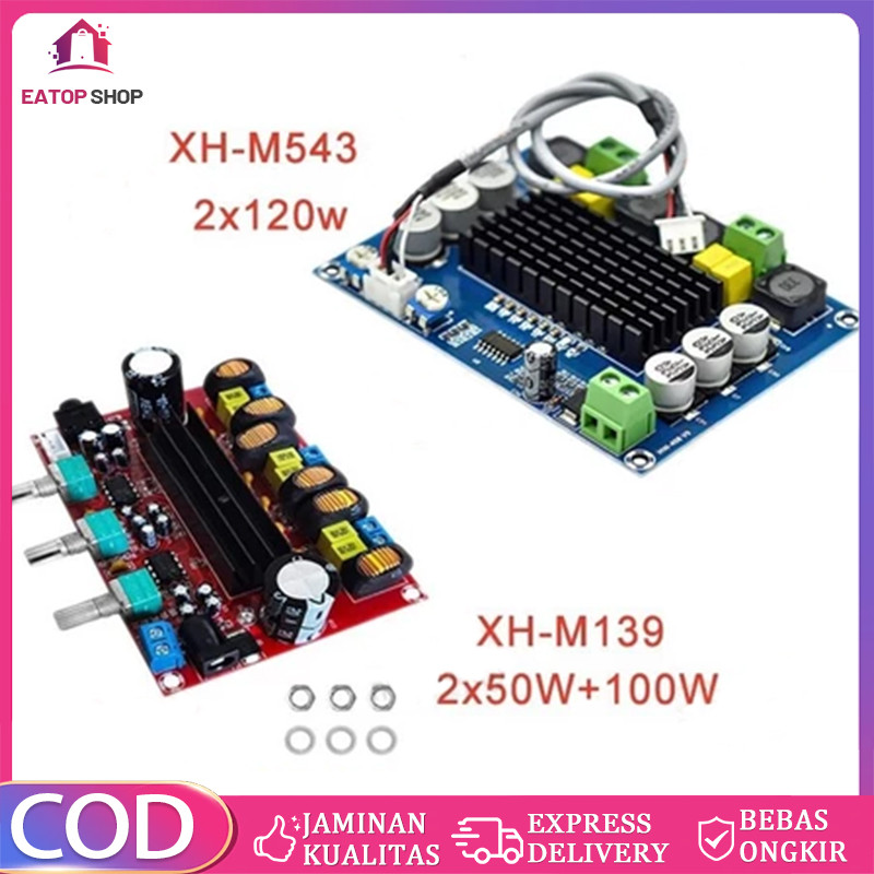 Jual M139 M543 Kit Power Amplifier Class D DIGITAL AUDIO TPA3116D2 12-24V 2x50W+100W 2x120W ...