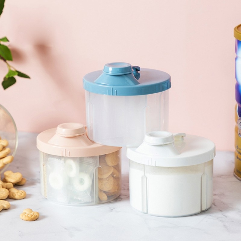 Jual Portable Reusable Snacks Cups 4 Compartments Formula Dispenser ...