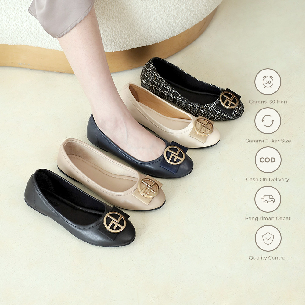 Jual WINOD Ellins Sepatu Flatshoes Wanita Sepatu Kerja | Shopee Indonesia
