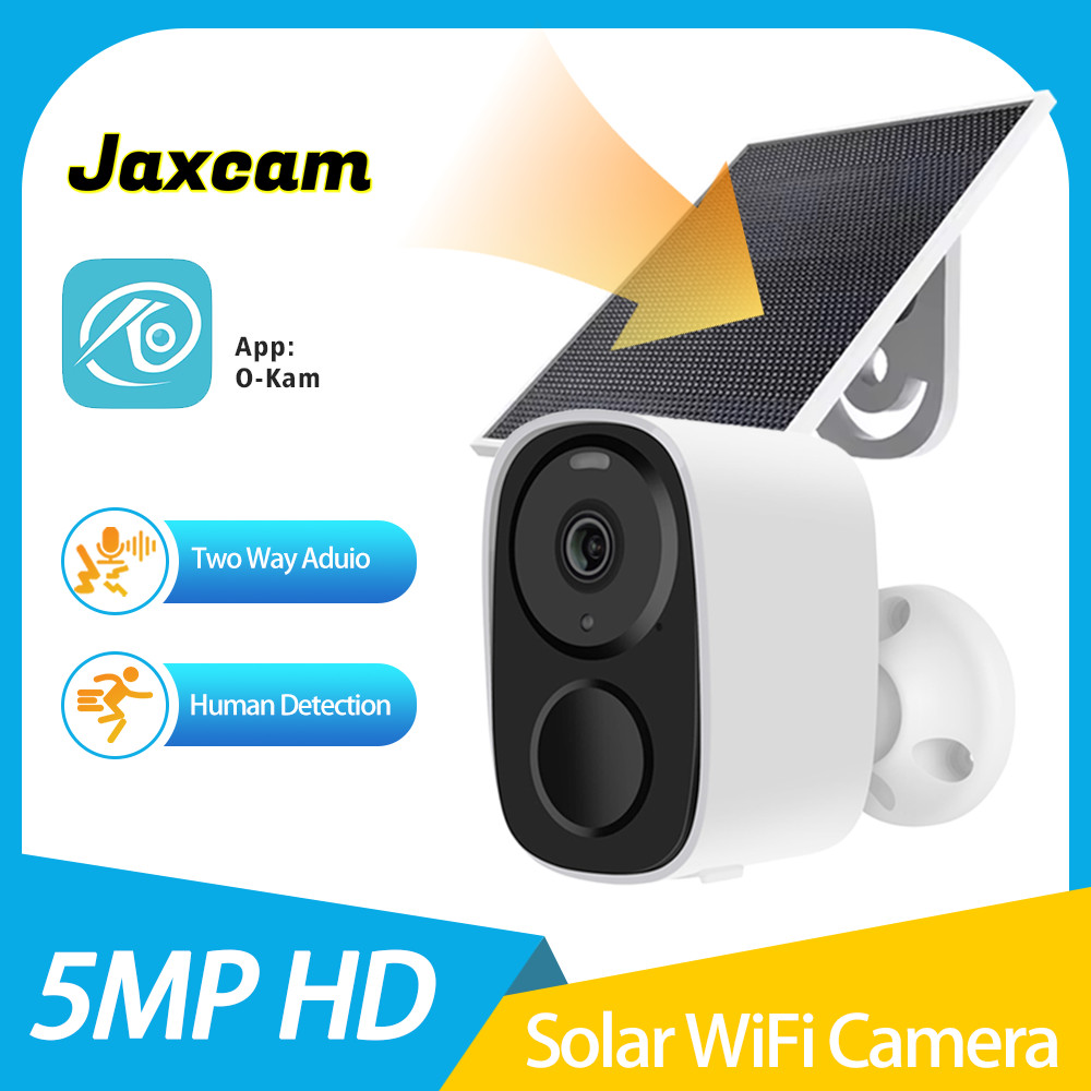 Jual 5MP Mini Solar Security Camera WIFI Human Detection Smart Home ...