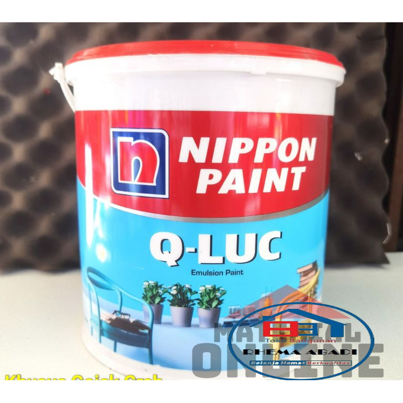 Jual RHEMA QLUC Q Luc Qiluc Cat Tembok Warna Putih Hitam Cream Hijau Biru Abu Nippon Paint Galon ...